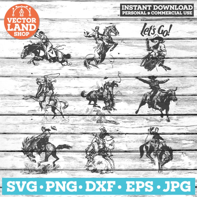 Rodeo Svg - Etsy