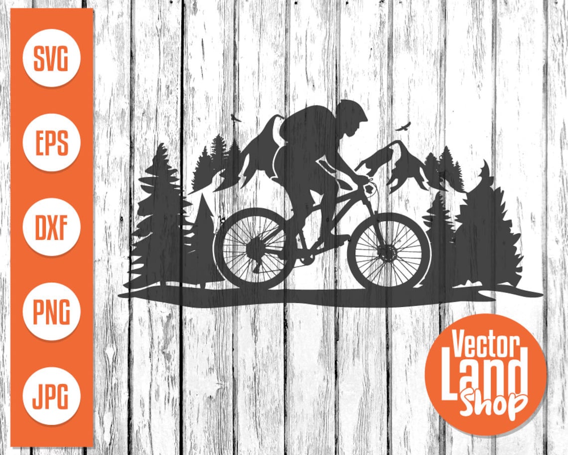 MTB Svg Mountain Bike Svg Cycling Svg Outdoor Svg Forest | Etsy