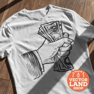 Hand Dollar Svg, Dollar Svg, Vintage Hand Svg, Dollar Bill Svg, Antique ...