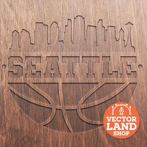 Seattle Basketball Svg, Seattle Svg, Basketball Team Logo, Cricut Svg ...