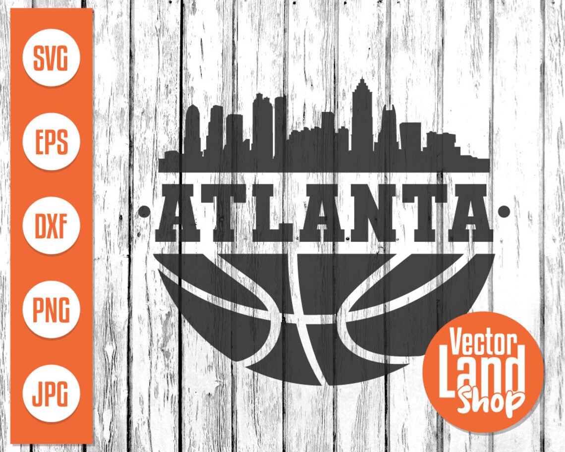 Atlanta Basketball Svg Atlanta Svg Basketball Team Logo - Etsy