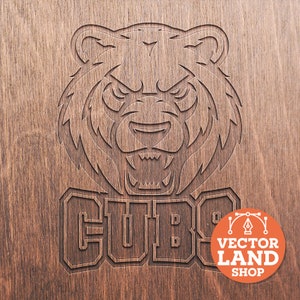 Cub Svg, Cubs Svg, Cubs Png, School Mascot, Cub Clipart, Bear Vector ...