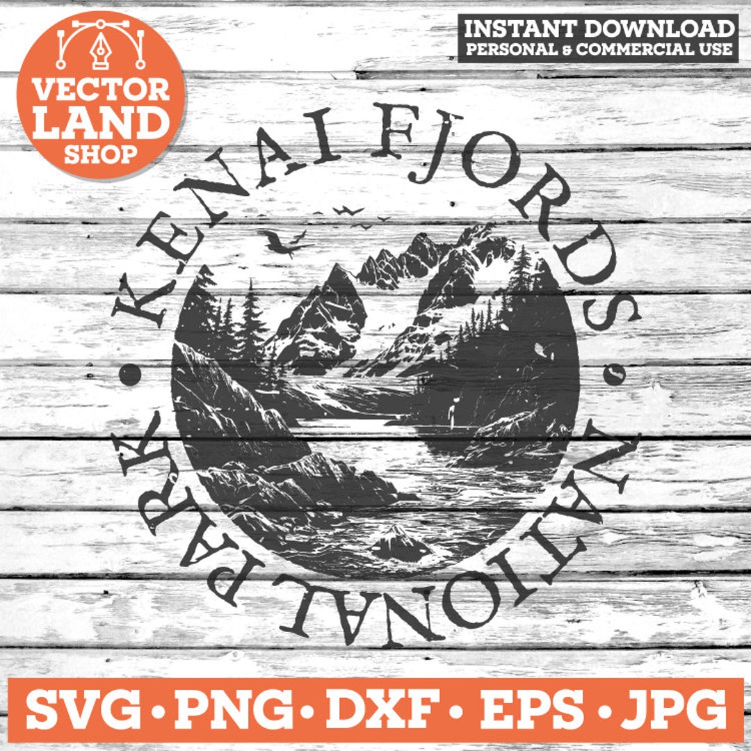 Kenai Fjords Svg, National Park Svg, Alaska Svg, National Parks ...