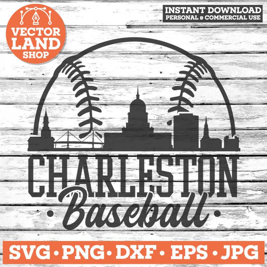 Charleston Baseball Svg, Charleston Svg, Baseball Team Logo, Baseball ...