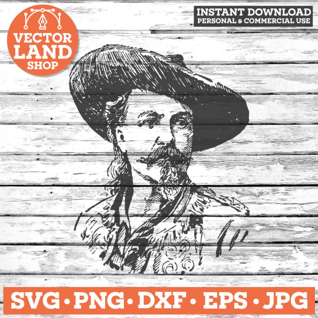 Buffalo Bill Svg Bill Cody Svg William Frederick Cody - Etsy