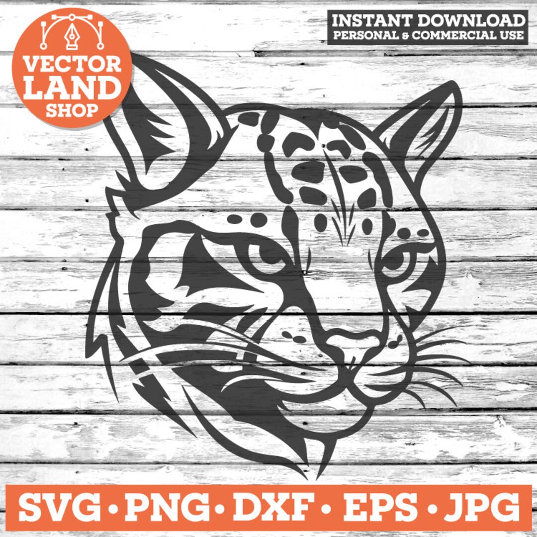Ocelot Svg, Ocelots Svg, Ocelot Png, Mascot Svg, Ocelot Clipart, Wild ...