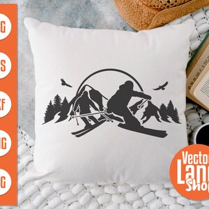 Ski Svg Winter Scene Svg Skiing Svg Ski Mountain Svg Snowy - Etsy Canada
