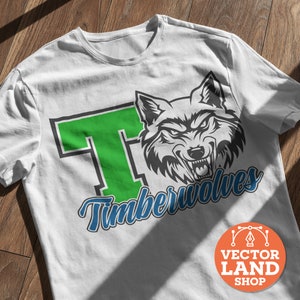 Timberwolves Svg, Mascot Team Svg, Team Logo, Mascot Svg, Timberwolves ...