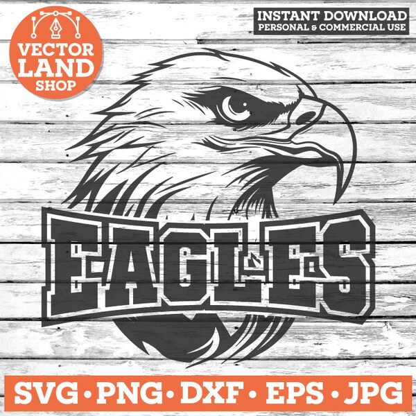 Eagle Mascot Svg - Etsy