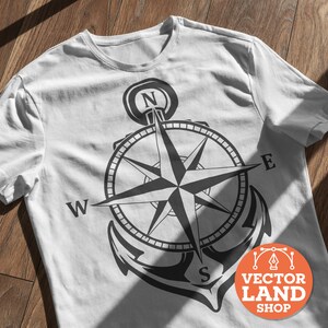 Compass SVG, Anchor Svg, Sailor Svg, Boat Svg, Travel Svg, Silhouette ...