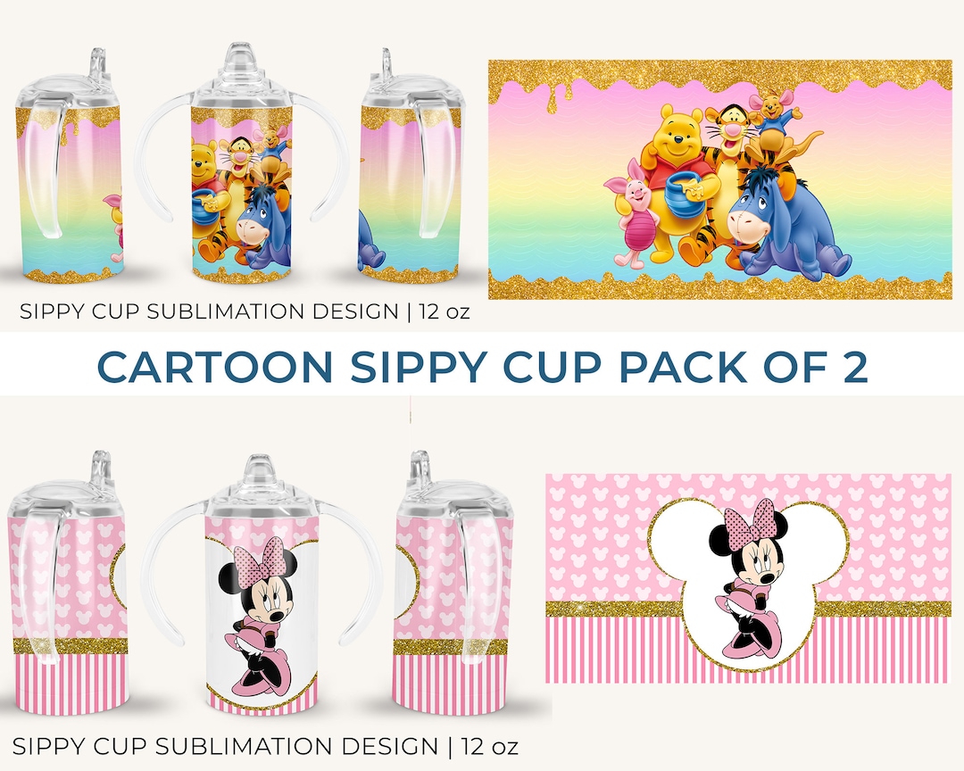 Kid's Cartoon 12oz Sippy Cup Sublimation Designs, Digital Download, PNG ...