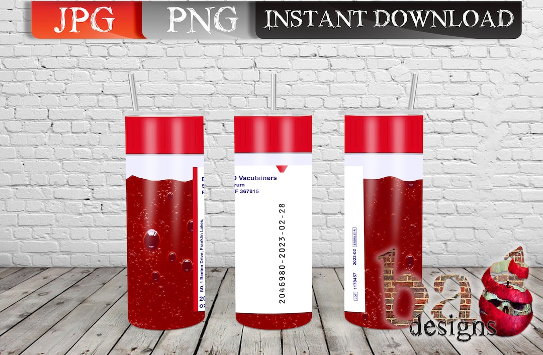 Blood Vial Tumbler Wrap, Medical, Blood Draw, Phlebotomist, Nurse ...