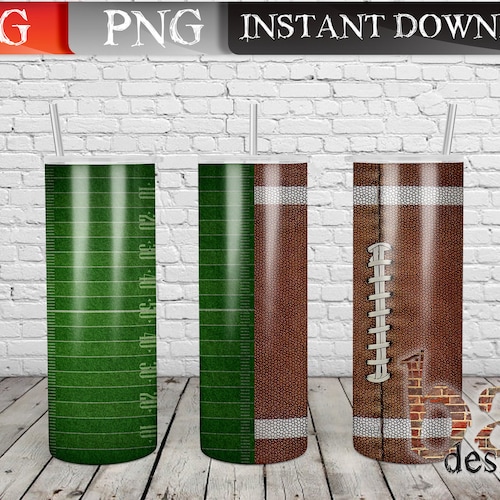 Football Tumbler Wrap Football Leather Football Field Yard - Etsy