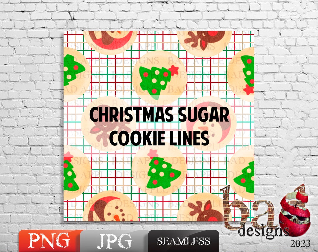 Christmas Sugar Cookie Lines, Pillsbury, Seamless Design, JPG, PNG ...