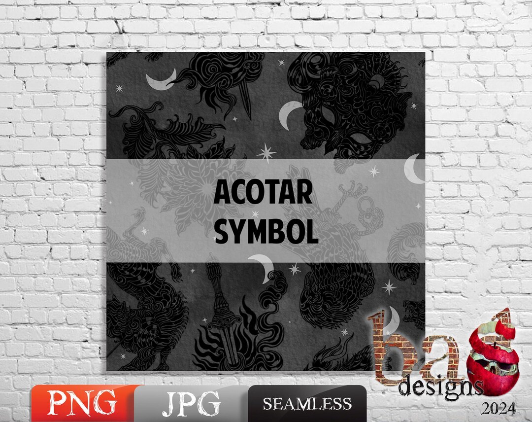ACOTAR Symbol, Seamless Design, Sarah Maas, JPG, PNG, Smut, Adult ...