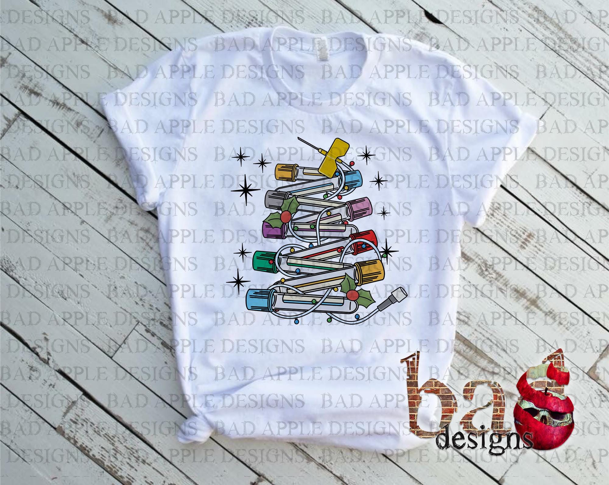 Blood Vial Christmas Tree, Phlebotomist, Nurse, Medical, Sublimation ...