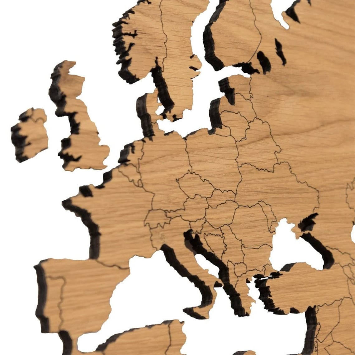 3D World Map Laser Cut File DXF, SVG - Etsy
