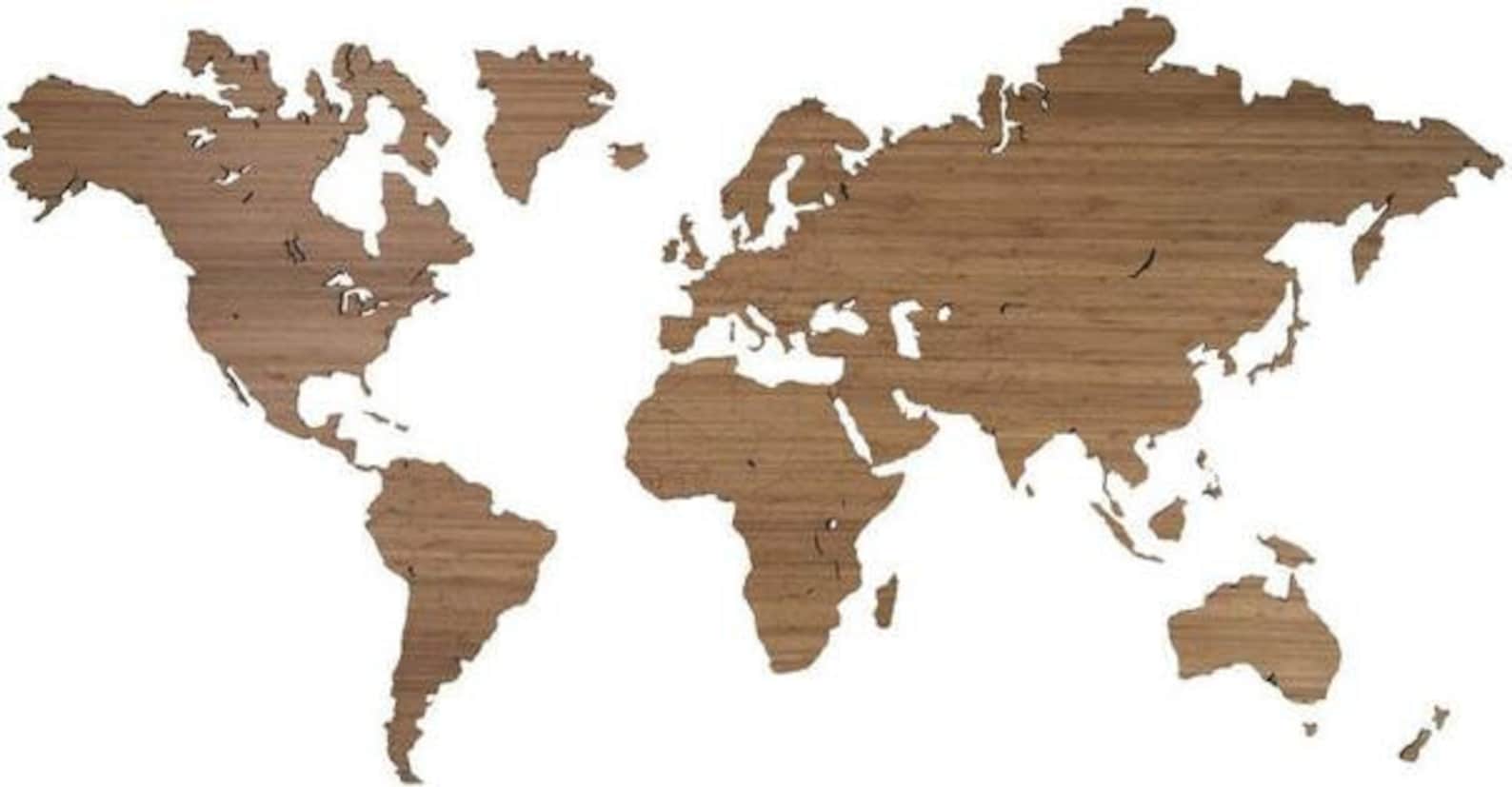 3D World Map Laser Cut File DXF, SVG - Etsy
