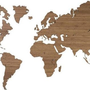3D World Map Laser Cut File DXF, SVG - Etsy
