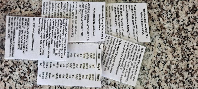 Neonatal EEG Cheat Sheet - Etsy