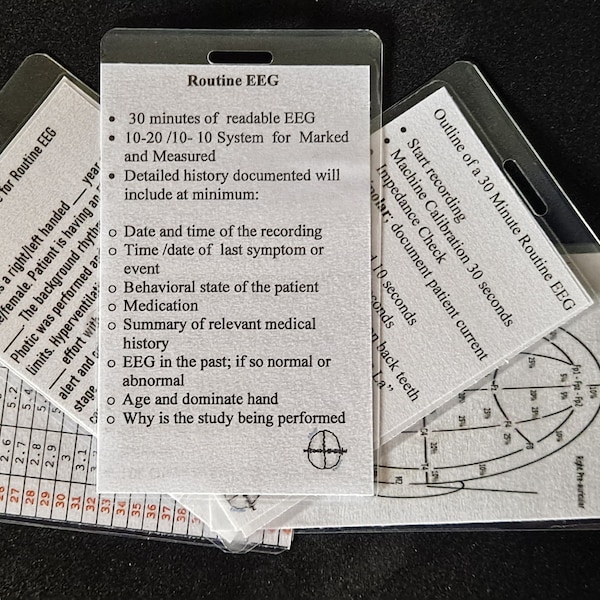 Eeg Tech Cheat Sheet Etsy Singapore