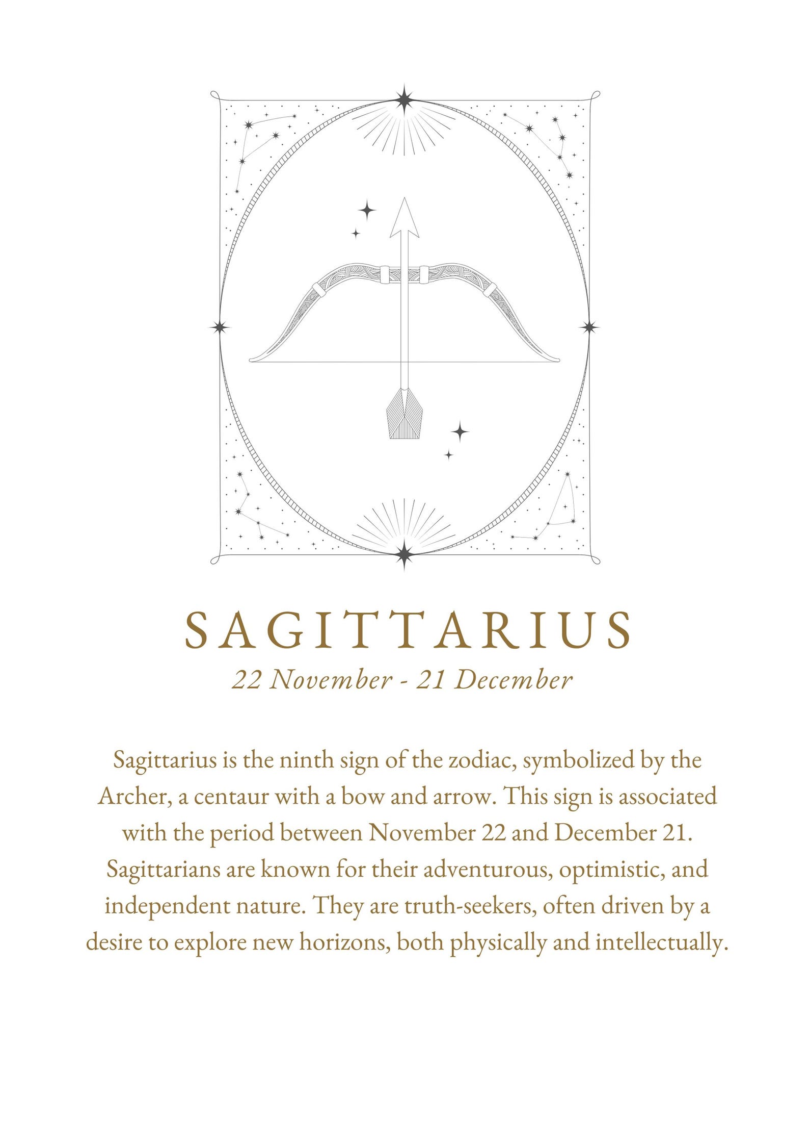 Sagittarius Zodiac Sign Art Work - Etsy