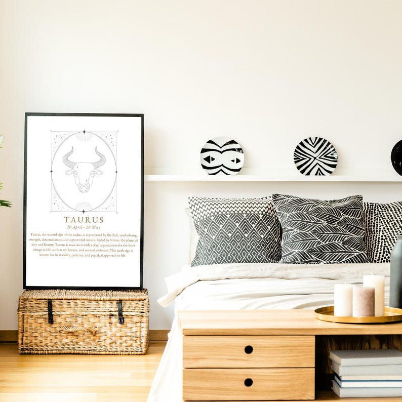 Taurus Zodiac Sign Art Work - Etsy