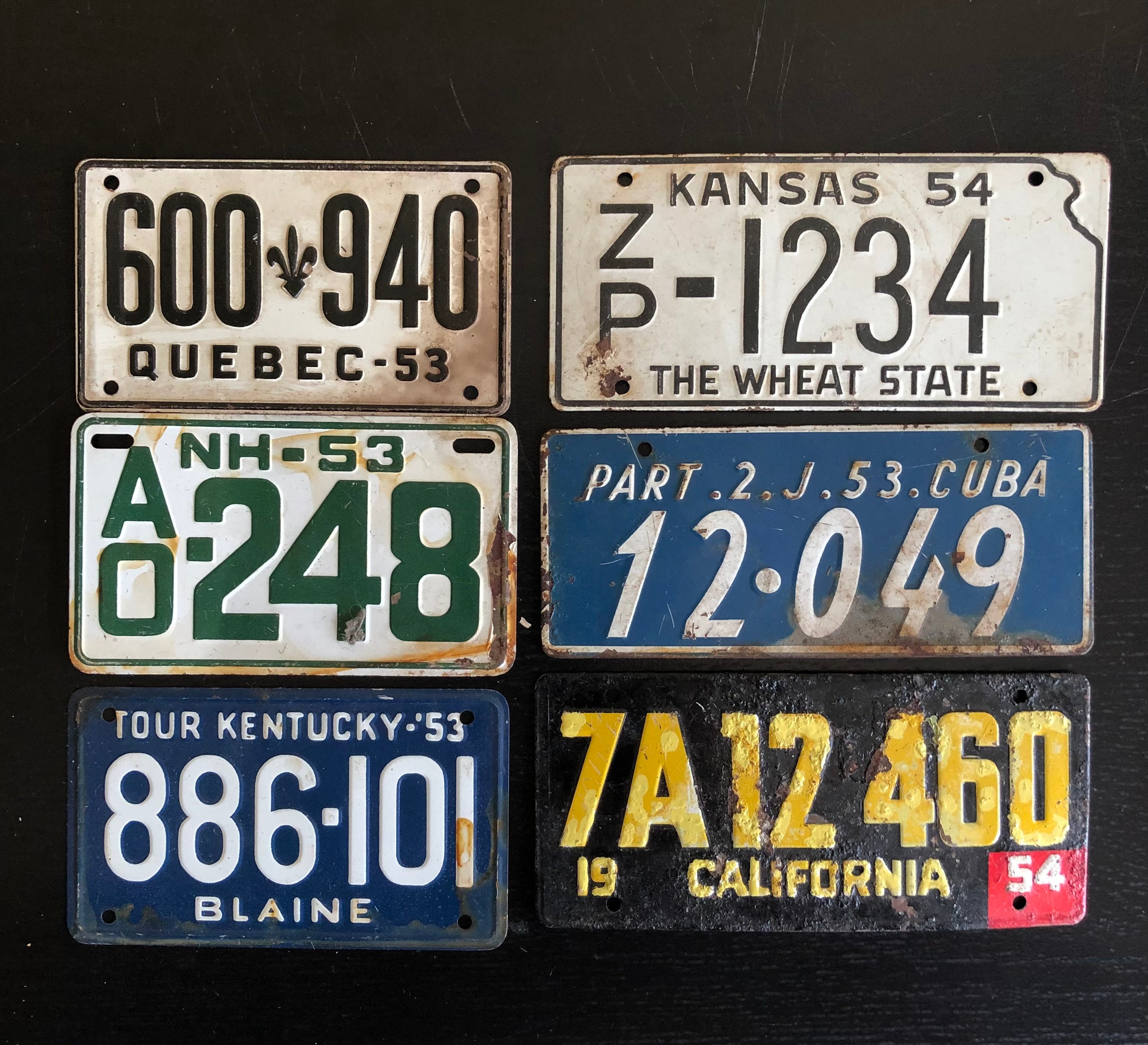 Wheaties Miniature License Plates 1953 and 1954. Choose One or More - Etsy