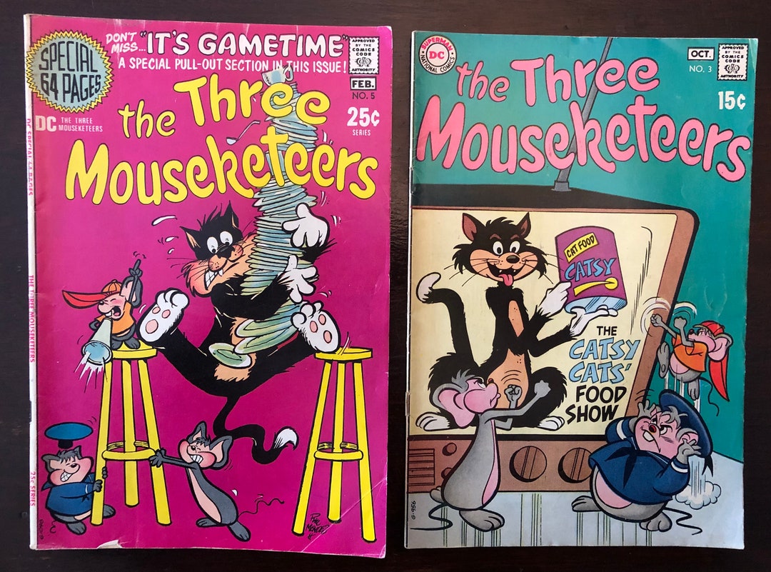 2 Vintage DC Three Mouseketeers Comic Book 1970, 1971, No. 3 and 5 - Etsy