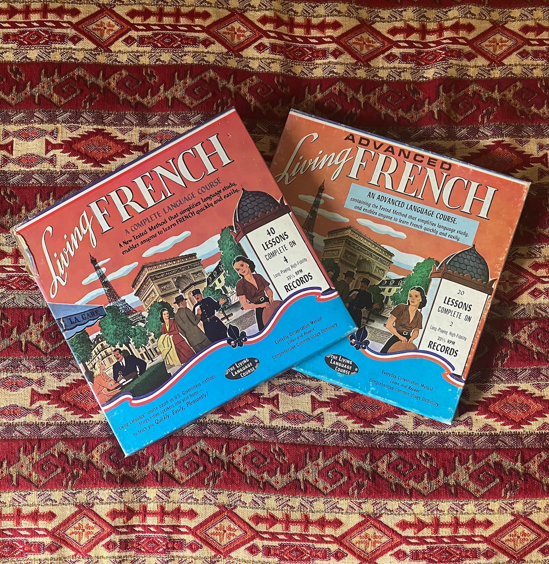 Living Language French and Advanced French 6 Records - Etsy