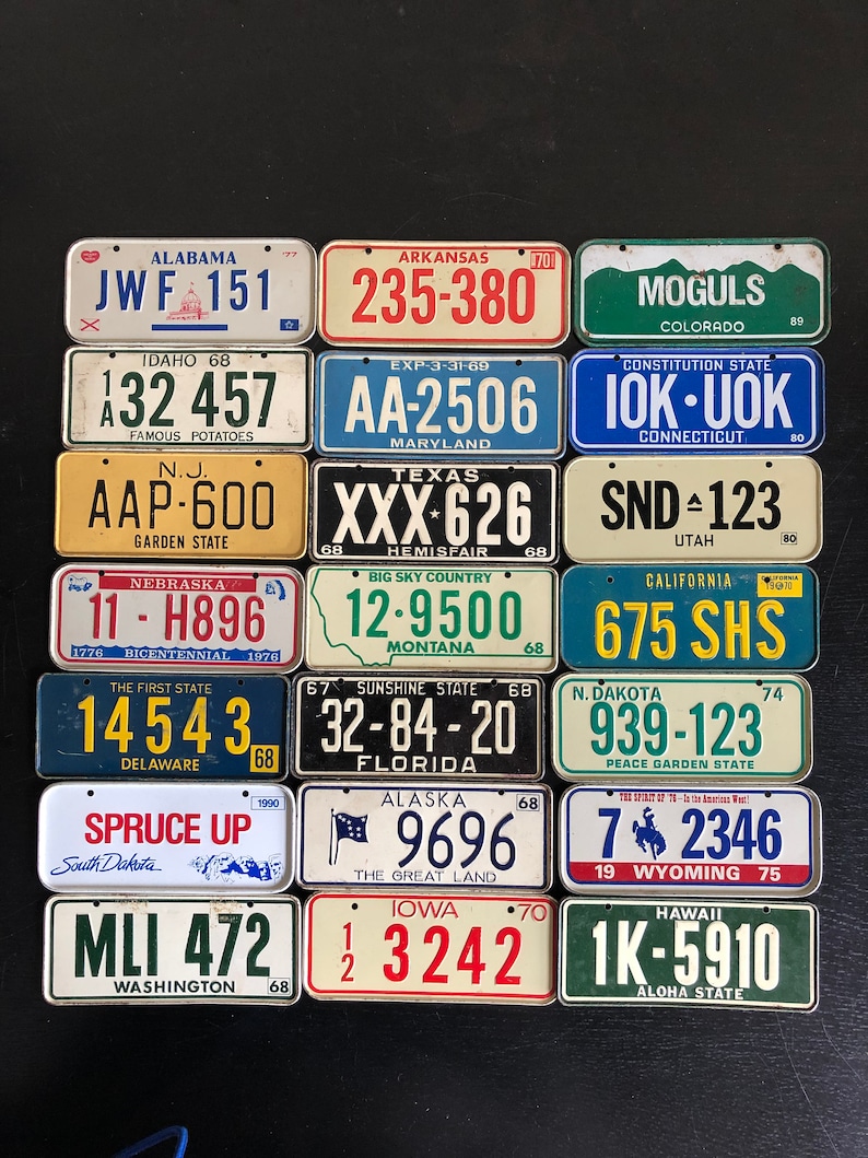 FREE SHIPPING! Mini License Plates From Honeycomb Cereal From 1968 ...
