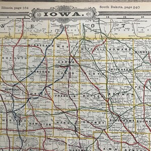 1897 Iowa Railroad Map. From an Atlas. VERY GOOD CONDITION in - Etsy