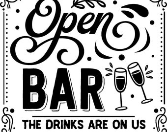 Open Bar Svg - Etsy