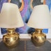 Pair of Decoupaged Glass Block Table Lamps, Bedside Lamps, Nightlights ...