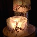 Pair of Decoupaged Glass Block Table Lamps, Bedside Lamps, Nightlights ...