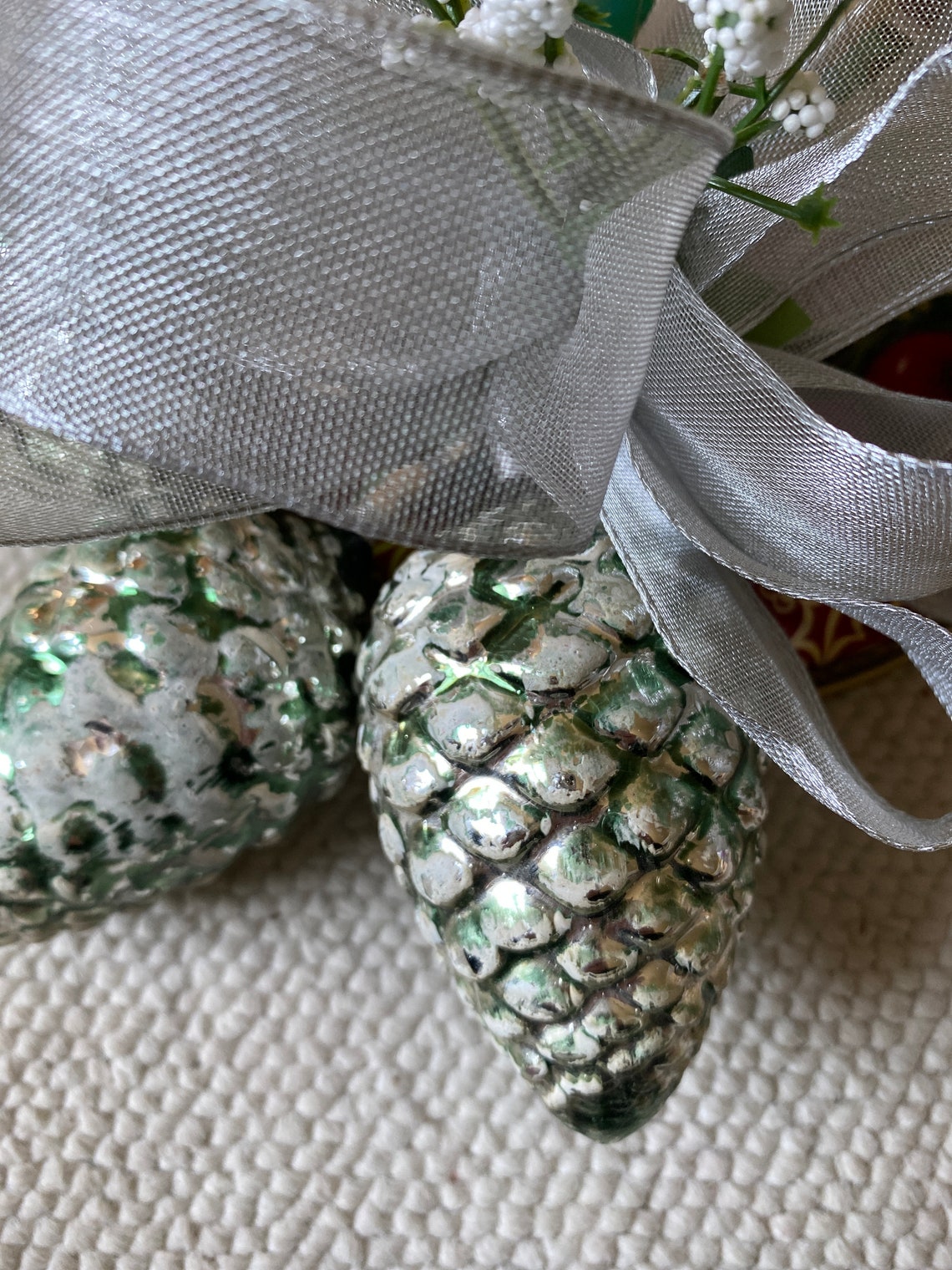 Vintage Christmas Pine Cone Picks/ 3 Set - Etsy
