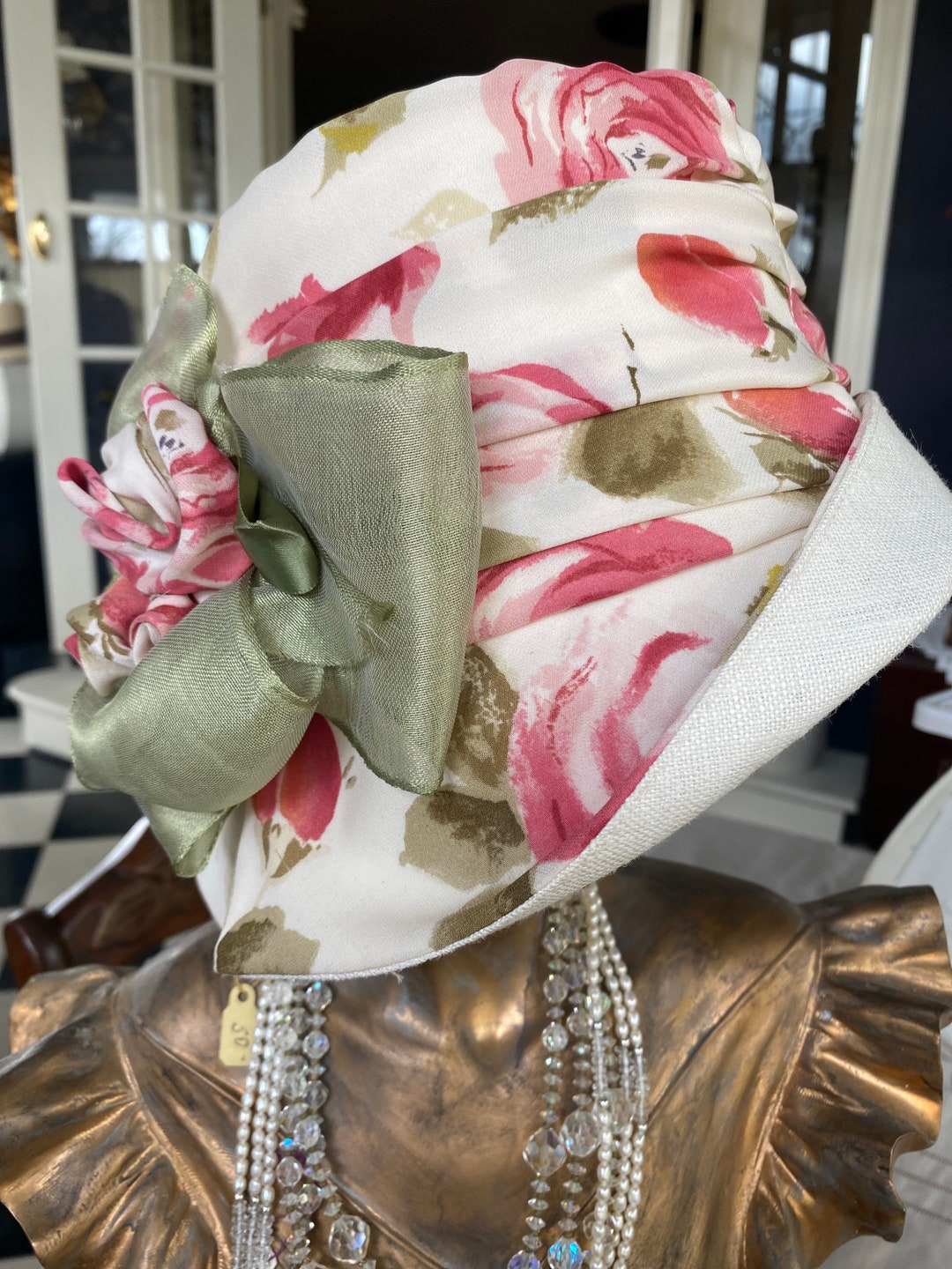 Hand Made Summer Bucket Hat/ Silk and Linen Formal Bucket Hat - Etsy