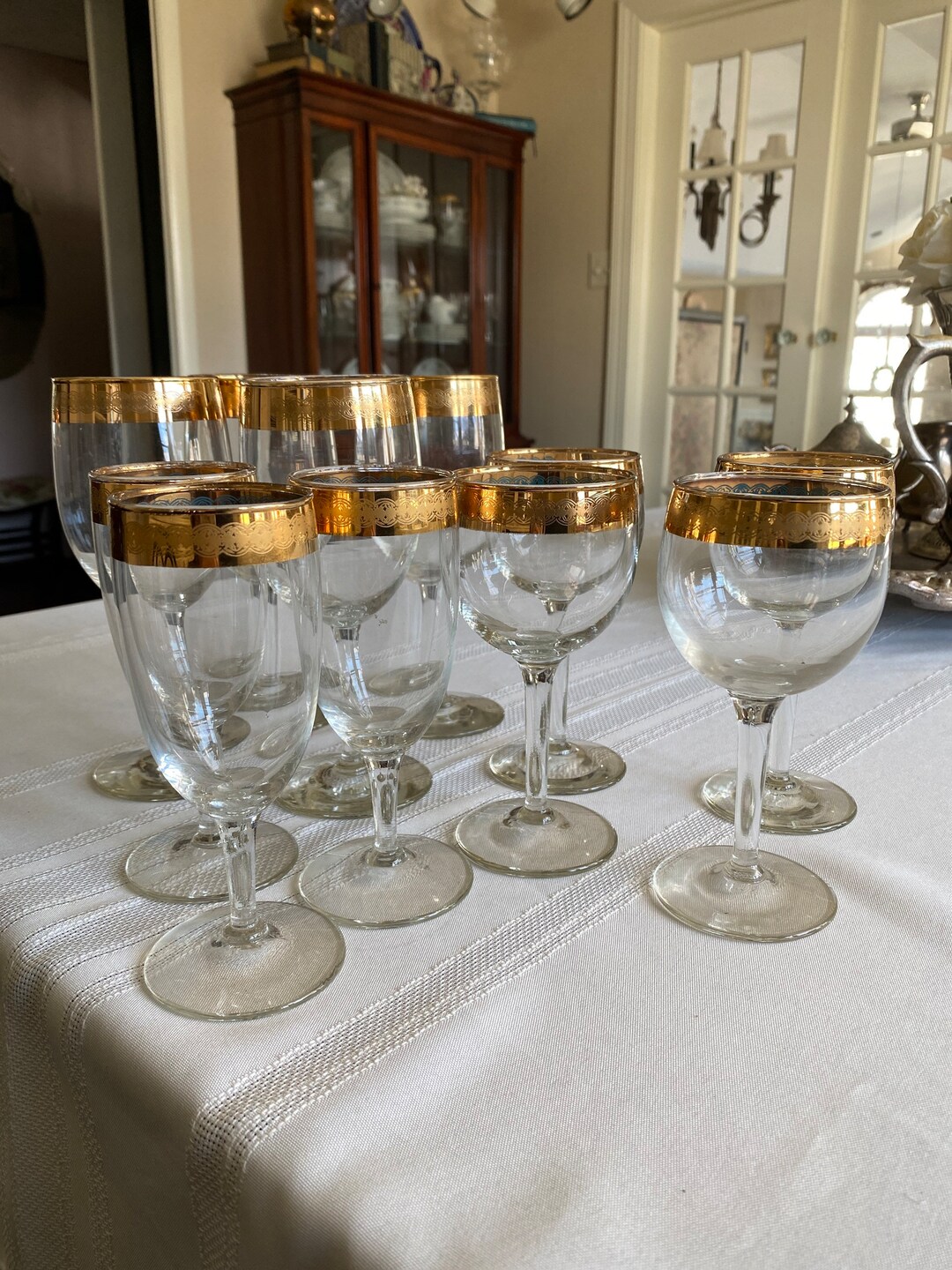 MCM Barware/gold Rim/set - Etsy