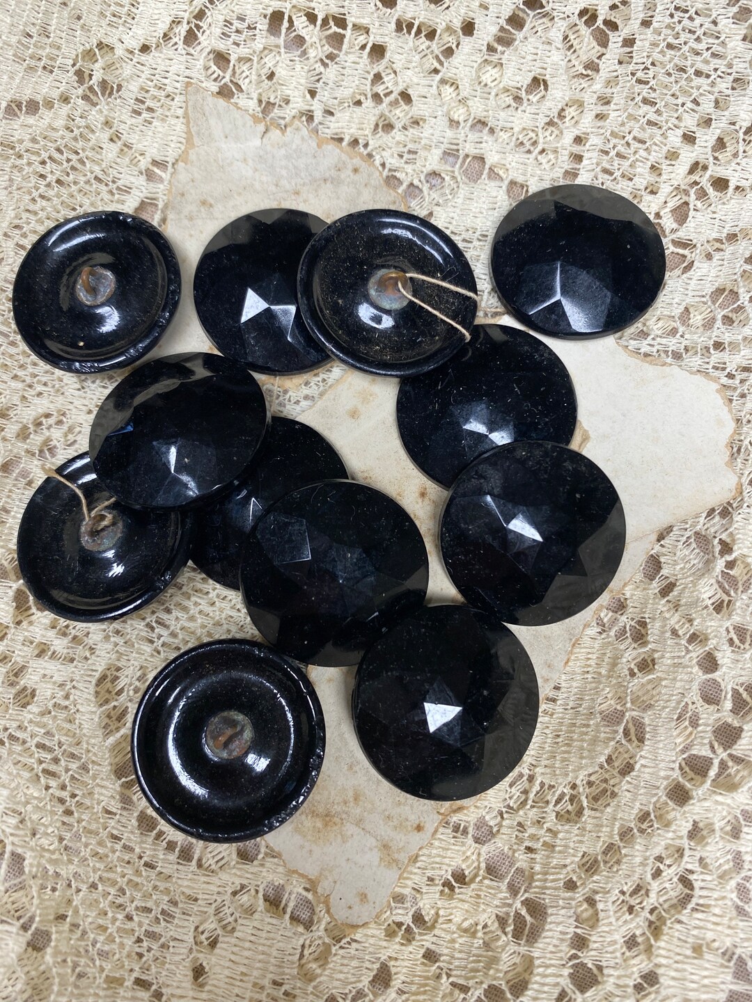 Vintage Jet Buttons/12/1” - Etsy