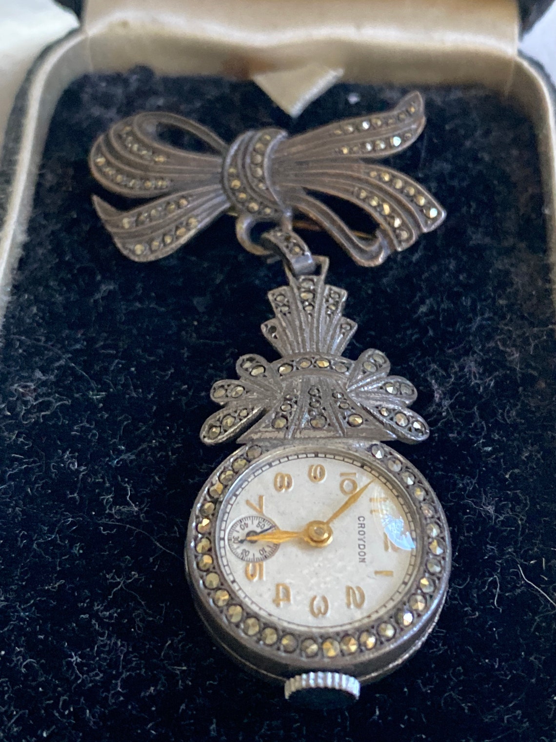 Marcasite Lapel Watch 1940s/50s Watch - Etsy