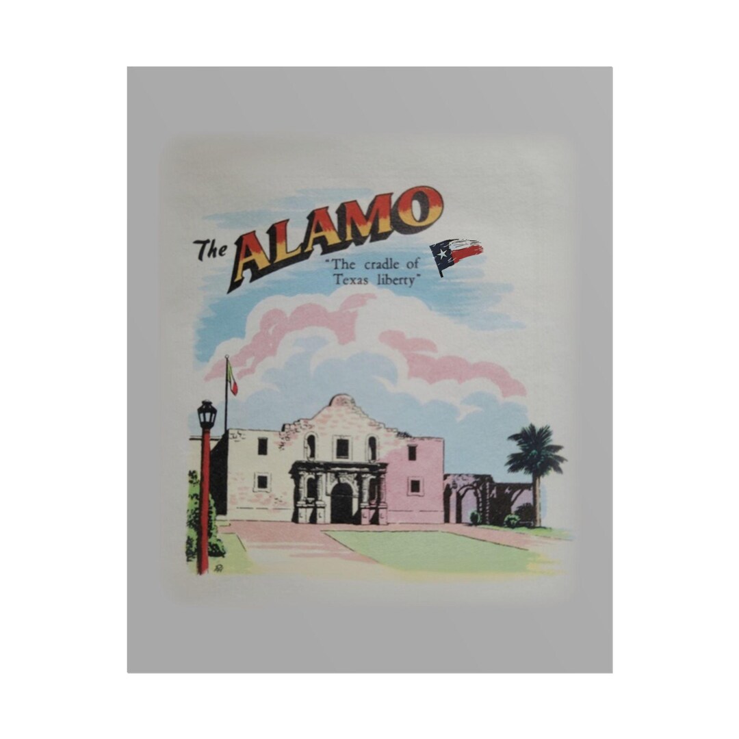The Alamo Poster Rolled Poster | Vintage San Antonio Travel Art - Etsy