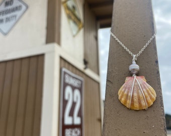 Sunrise Shell Necklace - Etsy