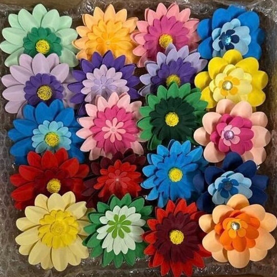 Paper Flower Handmade Single 20x Unique Paper Flower Designs Eco ...