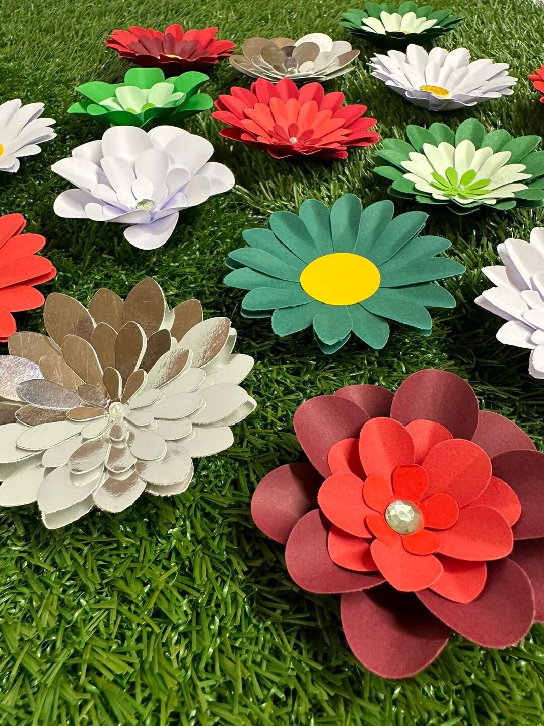 Christmas Festive Paper Flower 20x Unique Paper Flower Designs Eco ...