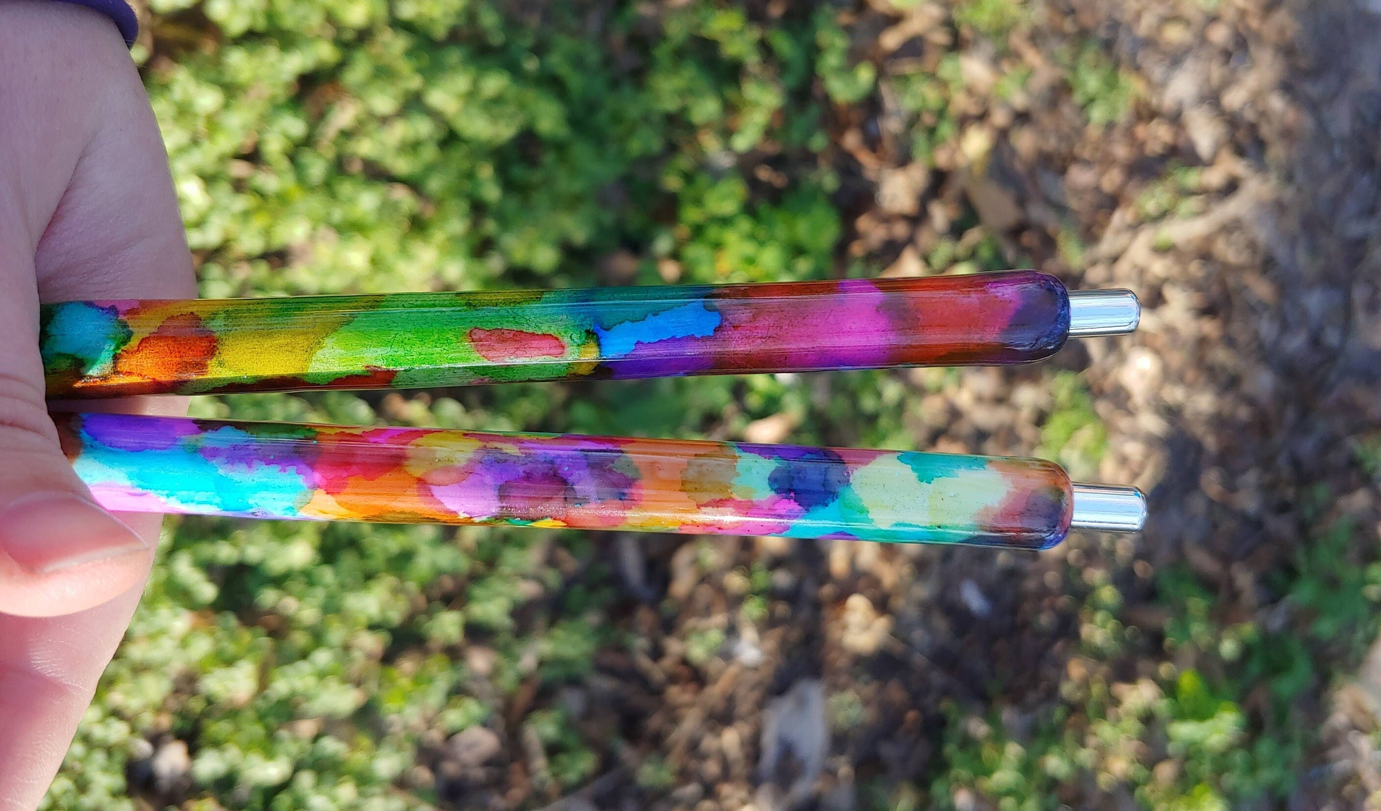 Office Gel Ink Rainbow Pen Resin Pen Tie-Dye Pen Office & School ...