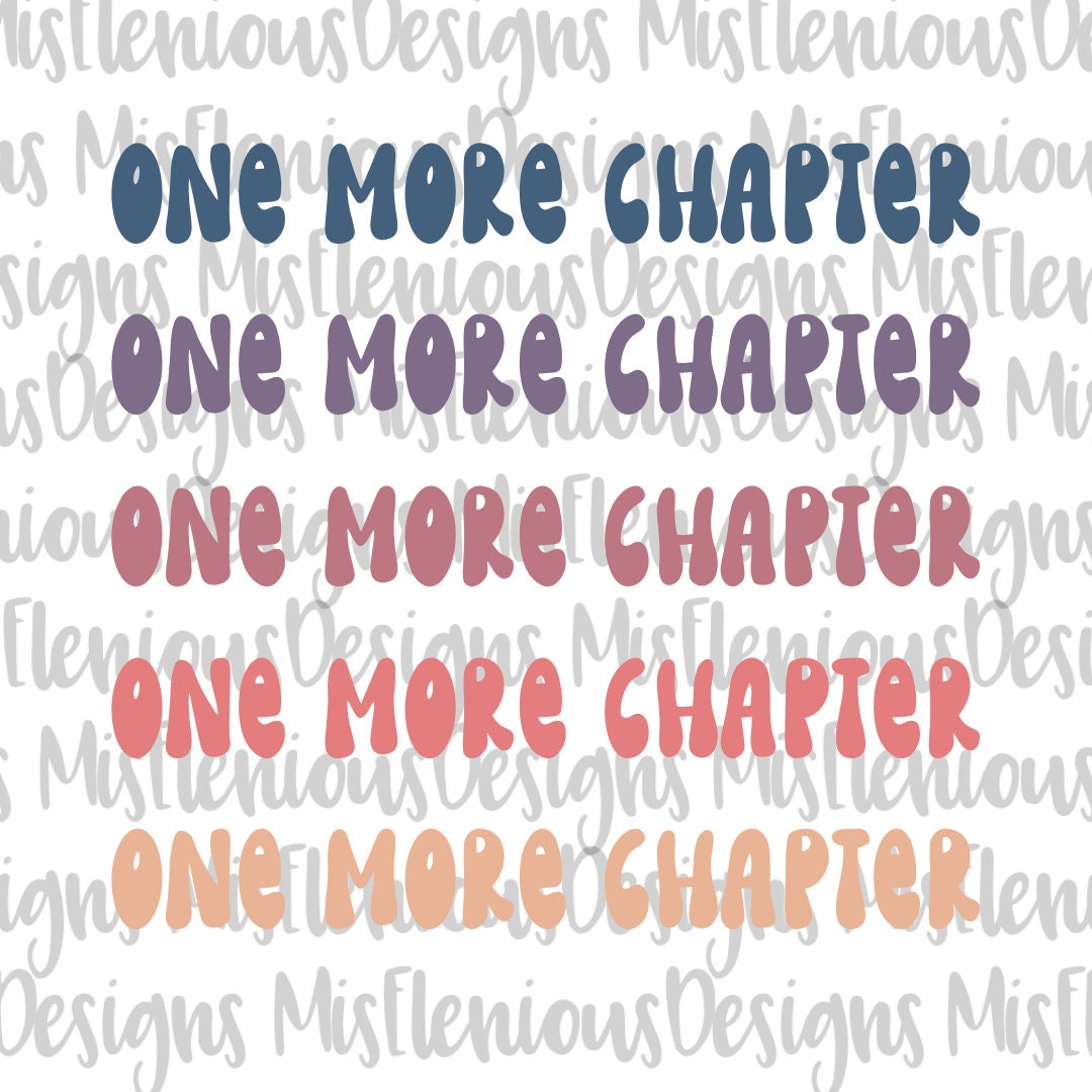 Boho One More Chapter Png-bookworm Png-book Lover Png-reader | Etsy