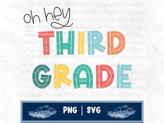 Oh Hey 3rd Grade Teacher Design-png-svg-sublimation-teacher - Etsy
