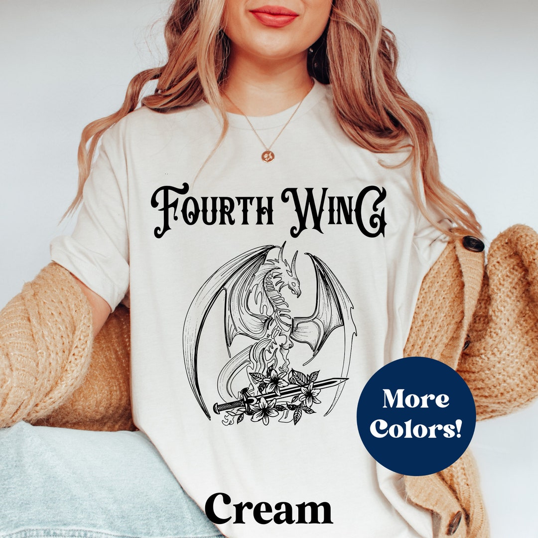 Dragon and Sword Fourth Wing Shirtbookish Giftgift for Readerdragon ...