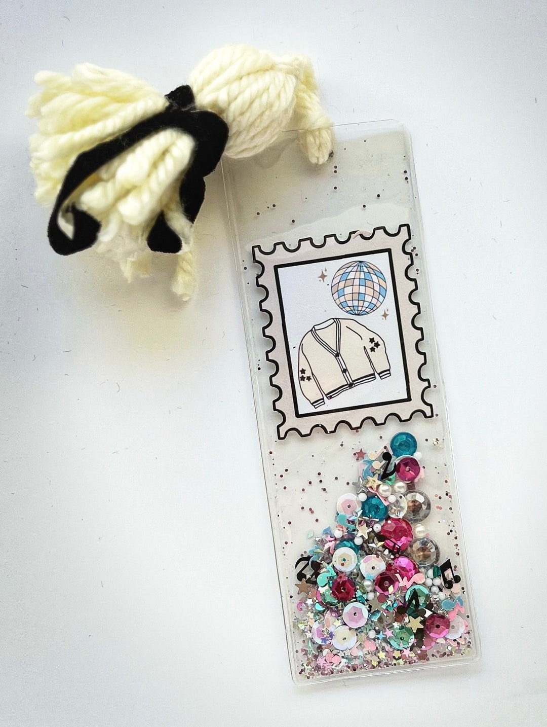 Folklore Era Taylor Swift Postage Stamp Glitter Shaker Bookmark Glitter ...