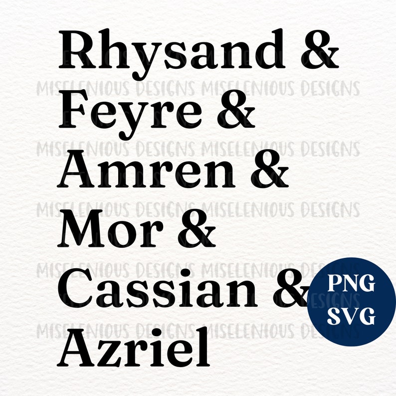 Night Court Ampersand PNG SVG ACOTAR Png Sjm Png Feyre and - Etsy